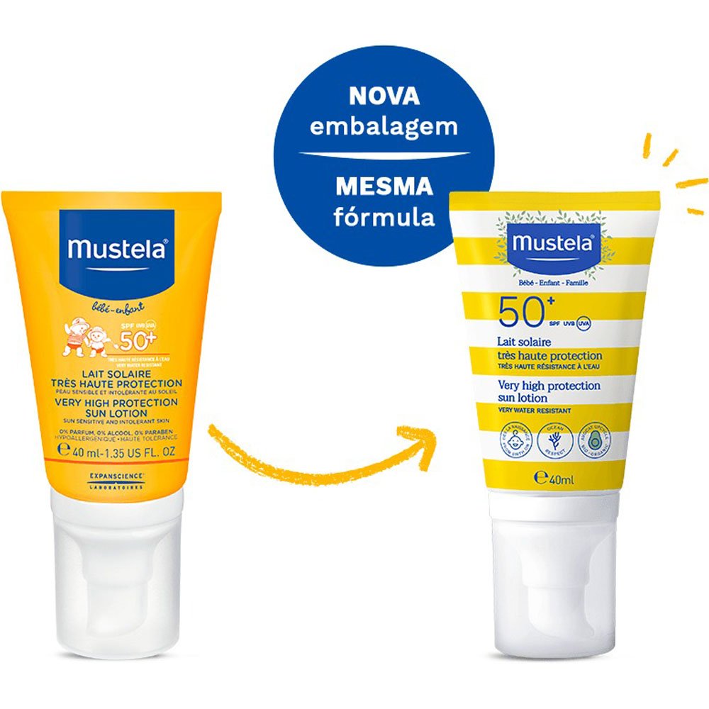 Protetor Solar Facial Infantil FPS50 40ml Mustela