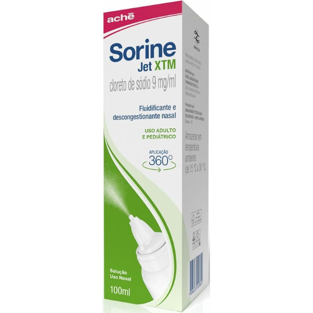 Sorine Jet XTM Cloreto de Sódio 0,9% 100ml Solução Nasal Aché