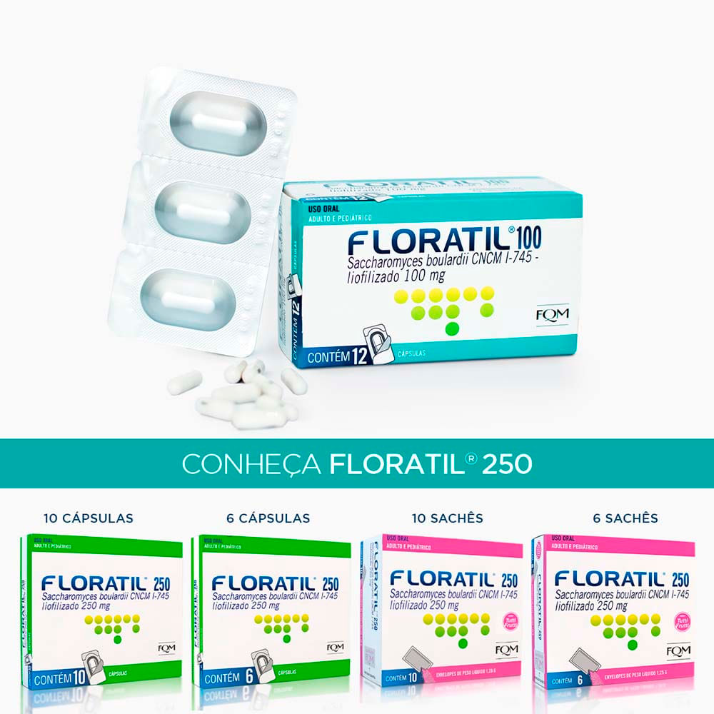 Floratil 100mg 12 Cápsulas
