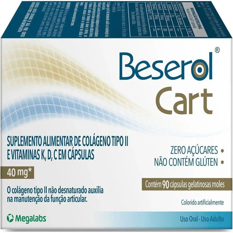Beserol Cart Colágeno Não Hidrolisado Tipo II 90 Cápsulas Gelatinosas ...