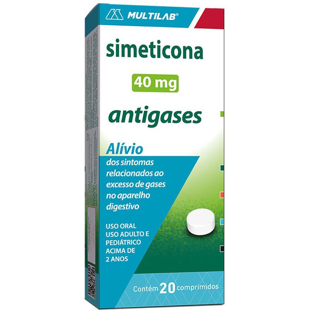 Simeticona 40mg 20 Comprimidos Multilab