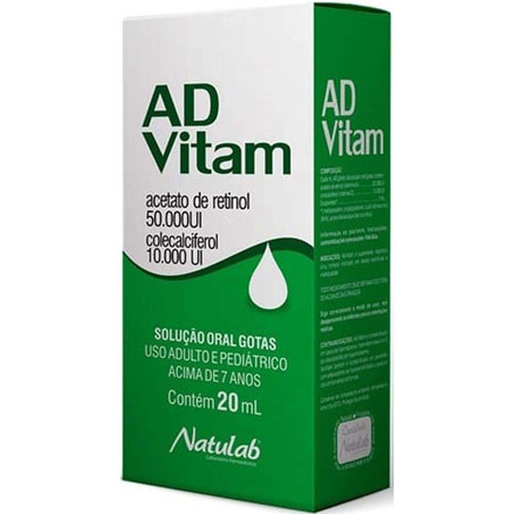 AD Vitam Acetato de Retinol 50.000UI + Colecalciferol 10.000UI 20ml ...