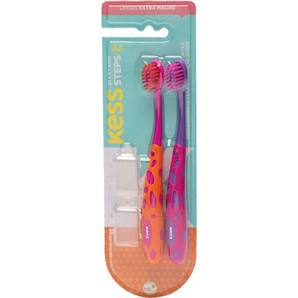 Escova Dental Kess Steps 2 2 Unidades Cores Sortidas