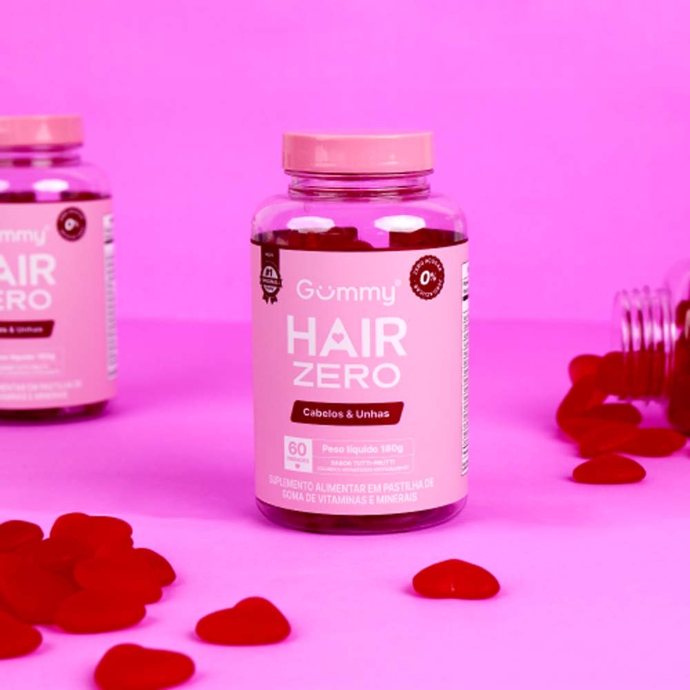 Suplemento Alimentar Gummy Hair Zero Açúcar Tutti Frutti 60 Gomas 180g