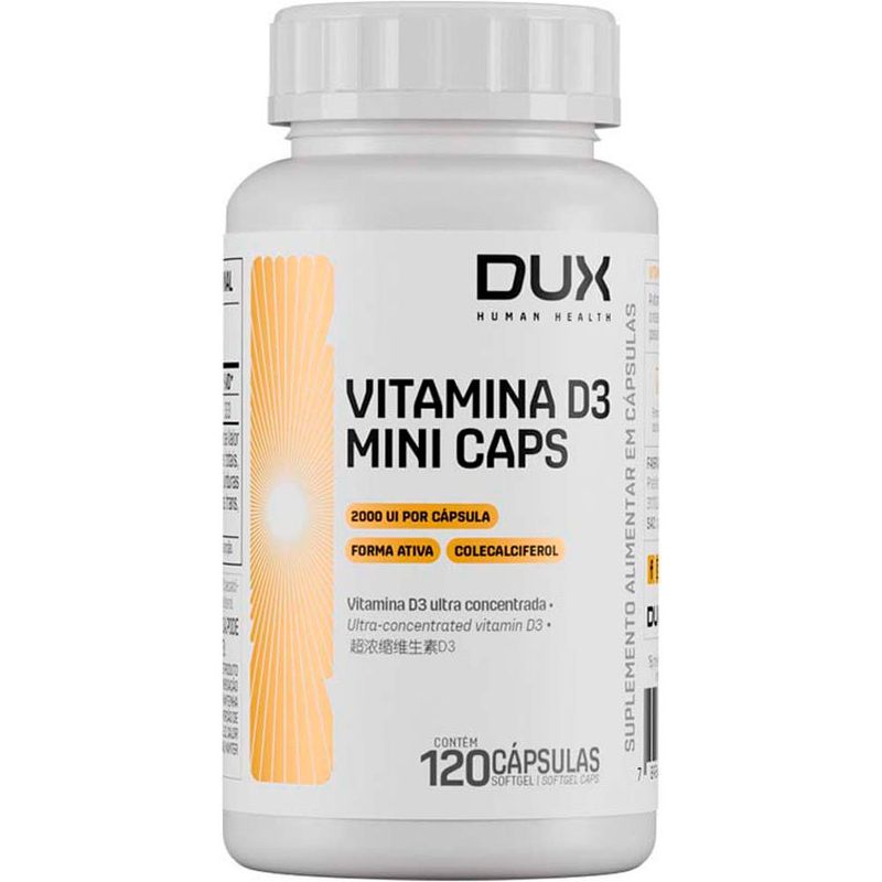 Vitamina D3 Mini Caps Dux Human Health 120 Cápsulas