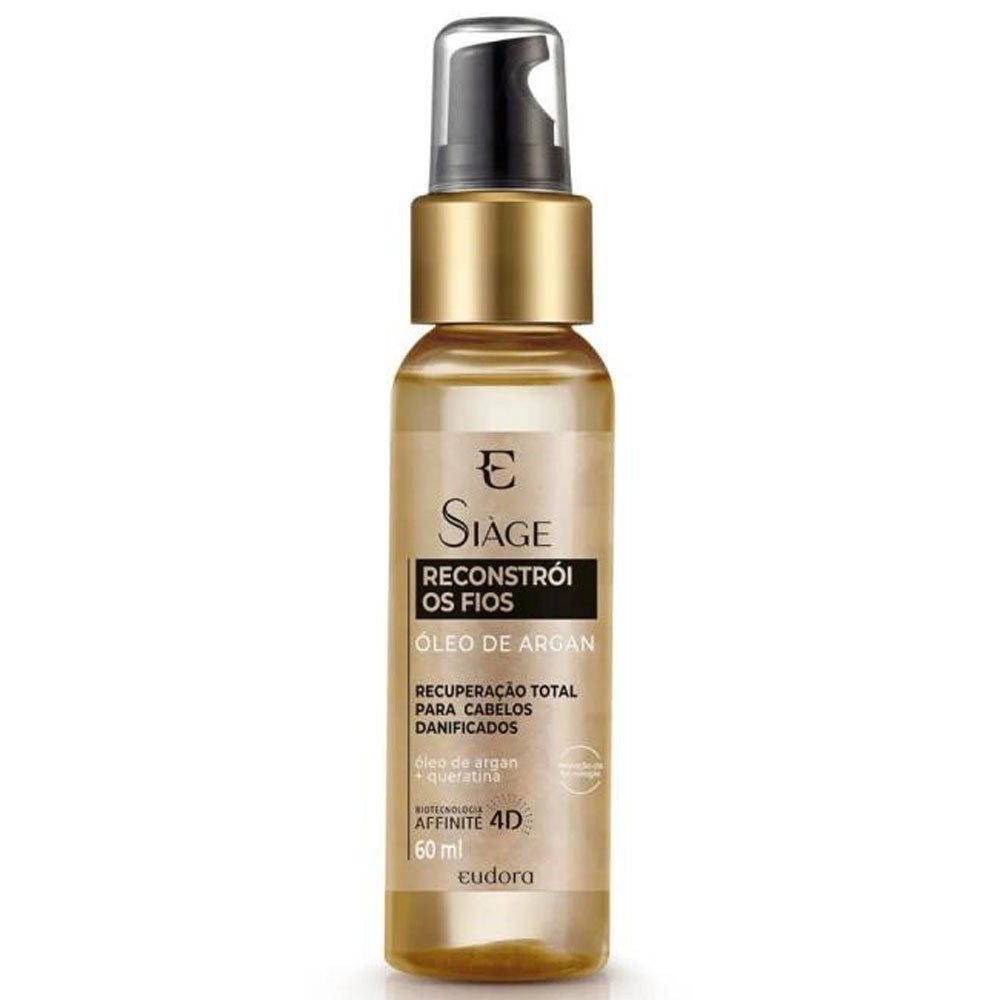 Óleo De Argan Capilar Siàge Reconstrói Os Fios 60ml