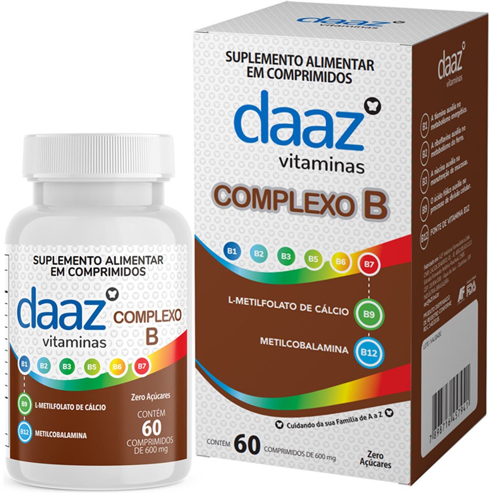 Complexo B 600mg Daaz 60 Comprimidos