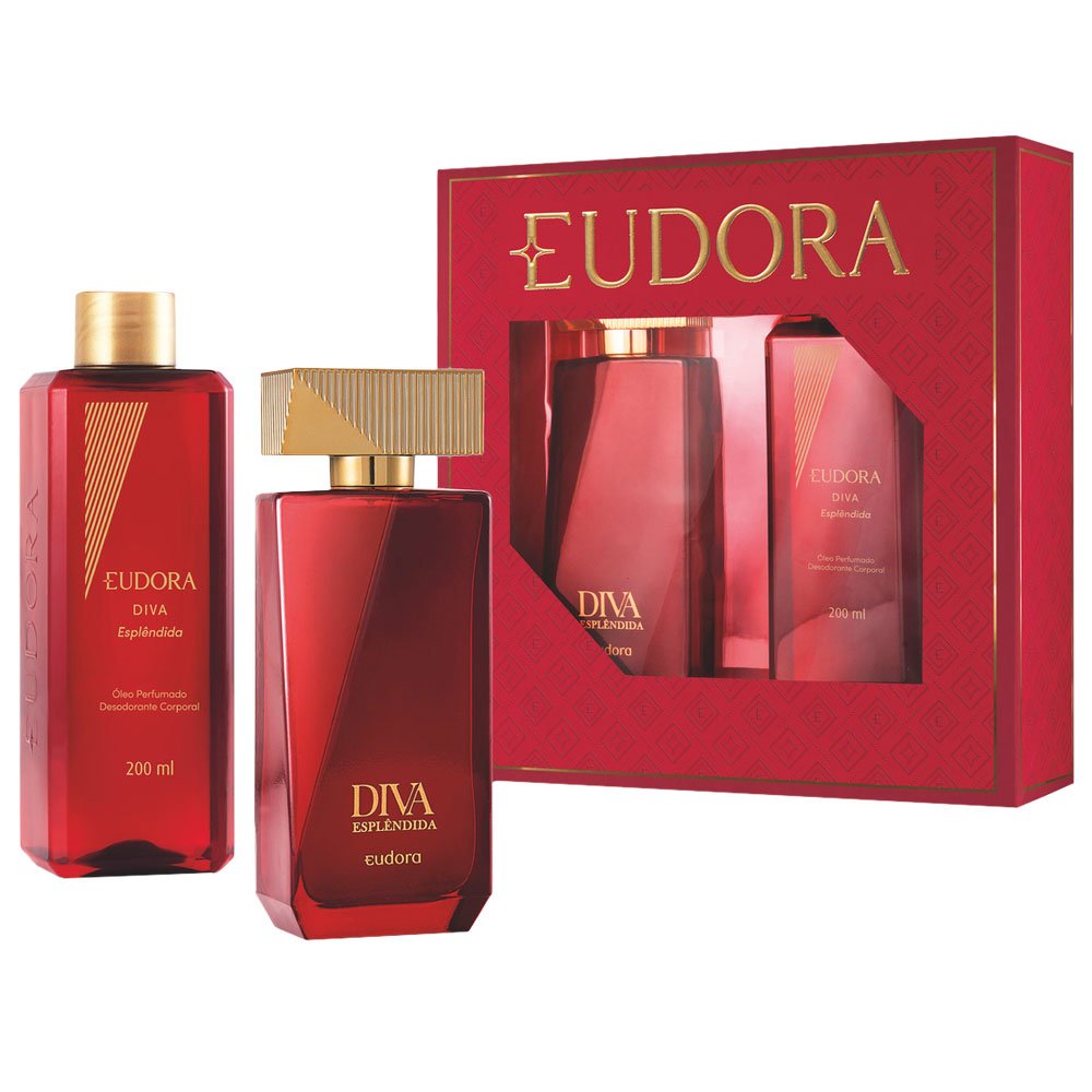 Kit Eudora Diva Esplêndida Deo Colônia 100ml + Óleo Corporal 200ml