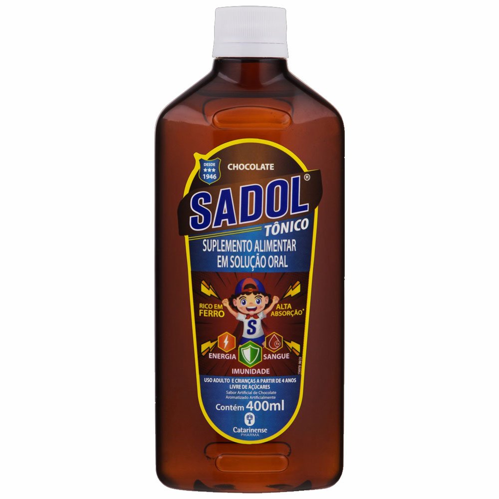 Sadol Tônico 400ml Suplemento Alimentar em Solução Oral Sabor Chocolate ...