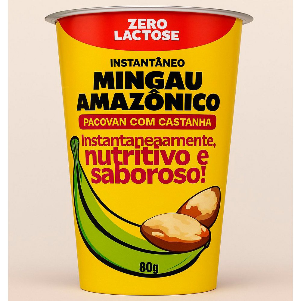 Mingau Amazônico Instantâneo Zero Lactose Pacovan Com Castanha 80g