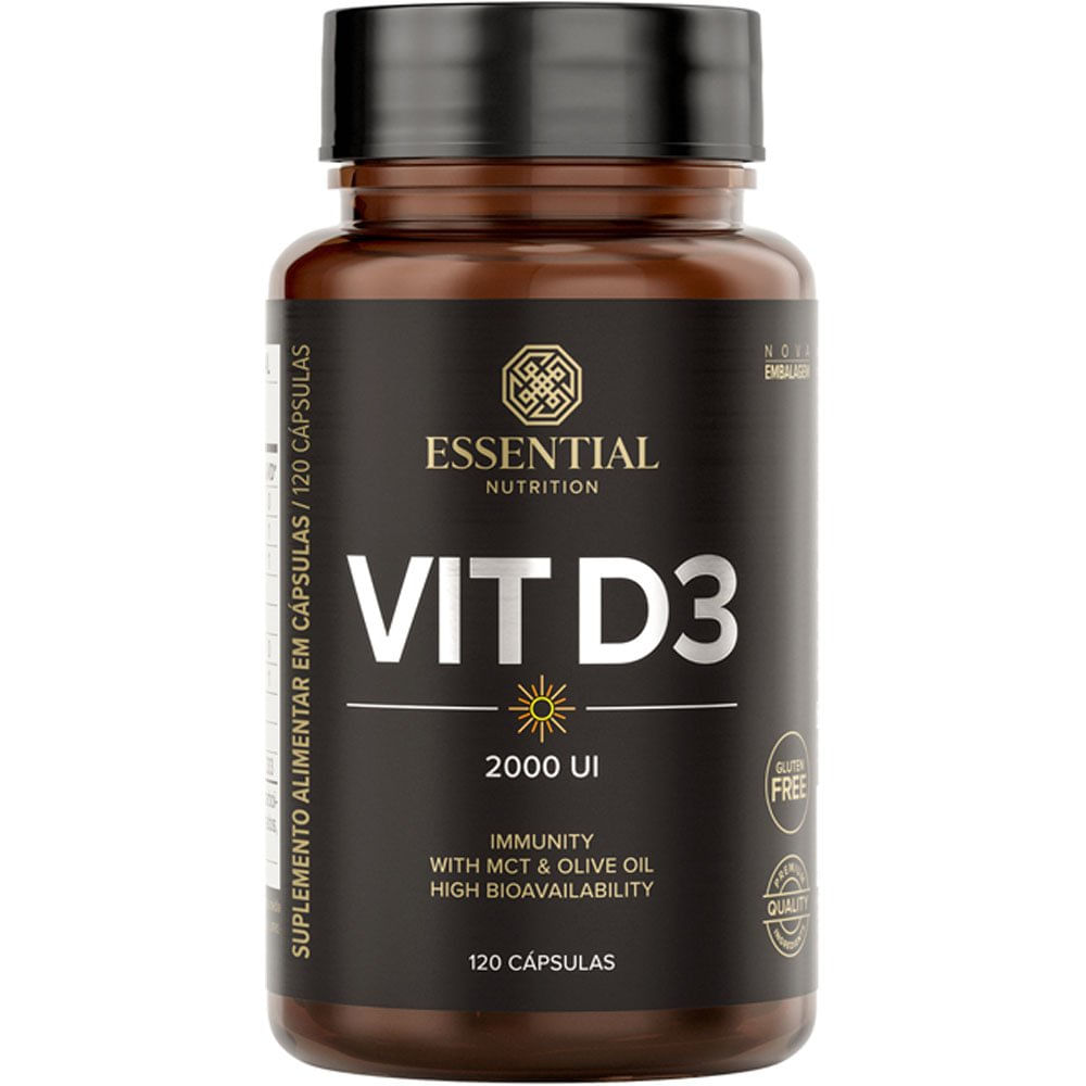 Vit D3 2000UI Essential Nutrition 120 Cápsulas