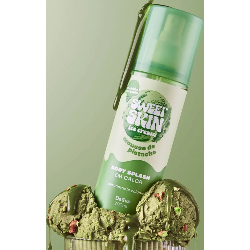 Body Splash em Calda Dailus Sweet Skin Ice Cream Mousse de Pistache 200ml