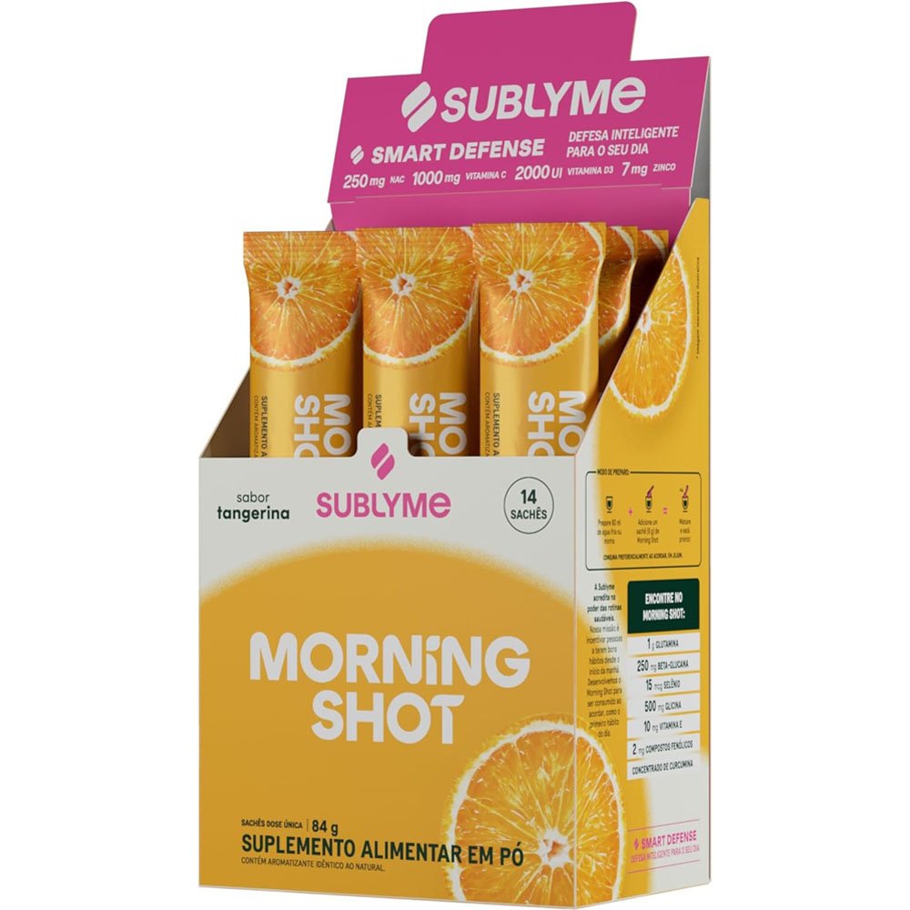 Suplemento Alimentar Sublyme Morning Shot Sabor Tangerina 6g