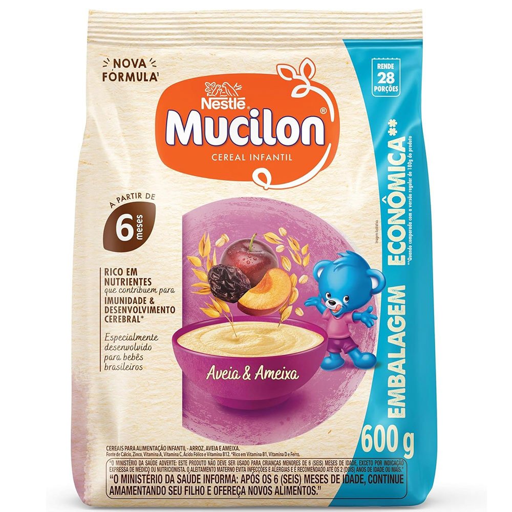 Cereal Infantil Mucilon Aveia e Ameixa 600g Nestlé
